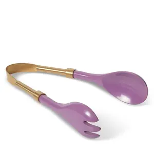 LULU POWERS Brass Finish Tongs - Lilac