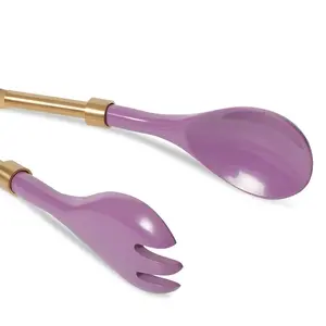 LULU POWERS Brass Finish Tongs - Lilac