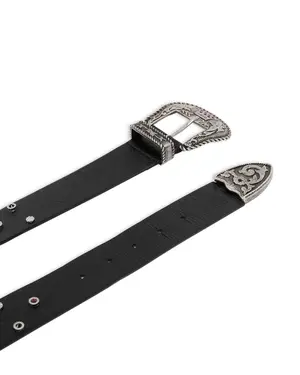 Pinko Tex Crystal & Leather Waist Belt - Zo