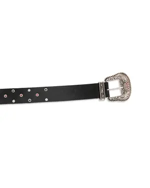 Pinko Tex Crystal & Leather Waist Belt - Zo