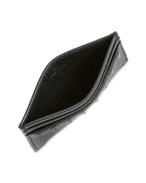 Valentino Garavani Rockstud Leather Card Case - Black