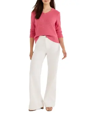 NIC+ZOE Edged Pop Stitch Sweater