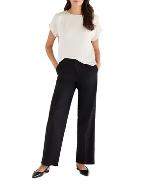 NIC+ZOE Day Gloss Woven Tee - Coconut