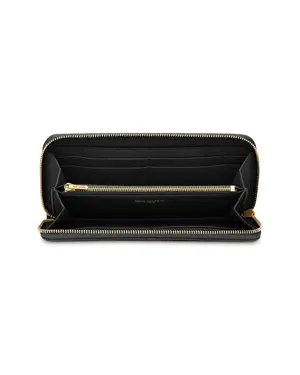 Saint Laurent Cassandre Bijou Zip Wallet - Black