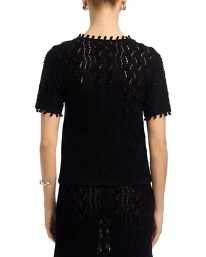 JIL SANDER Pom Pom Short Sleeve T-shirt