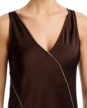 JIL SANDER Sleeveless Asymmetric Midi Dress