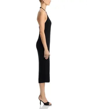 JIL SANDER Wool Halter Midi Dress