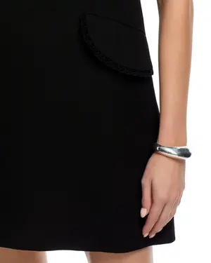JIL SANDER Sleeveless Round Neck Shift Dress - Black