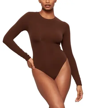Brown Long Sleeve Bodysuits