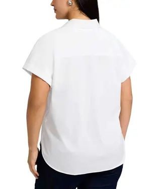 Foxcroft Abigail Short Sleeve Stretch Shirt - White