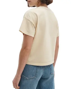 Rag & Bone Distressed Boxy Tee - Butter
