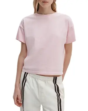 Rag & Bone Distressed Washed Tee - Peony