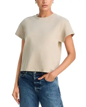 Rag & Bone Distressed Washed Tee - Soft Beige