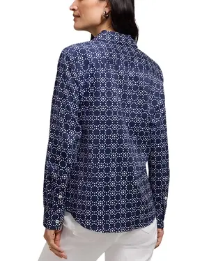 Foxcroft Hampton Geometric Print Shirt