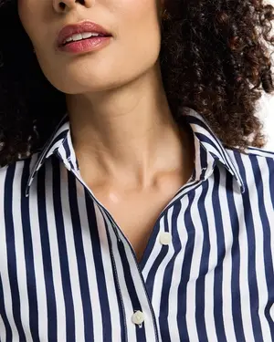 Foxcroft Jodie Mixed Print Shirt - Blue Multi