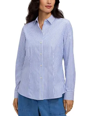 Foxcroft Dianna Stripe Shirt - Powder Blue