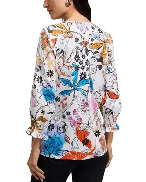 Foxcroft Alicia Tropical Print Top
