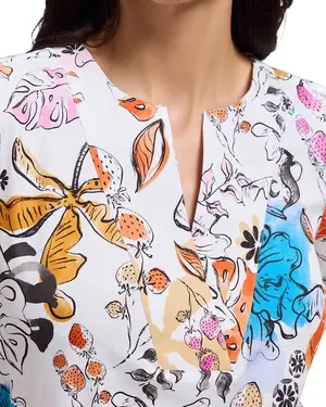 Foxcroft Alicia Tropical Print Top