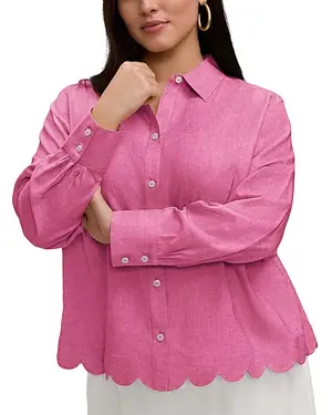Foxcroft Scalloped Shirts For Women