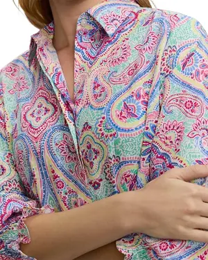 Foxcroft Olivia Paisley Print Top
