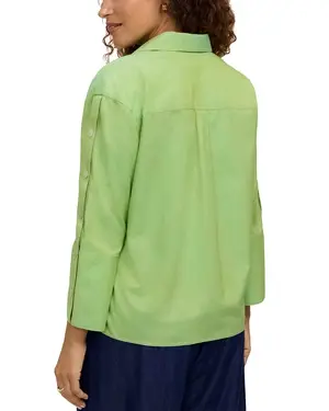 Foxcroft Lainey Poplin Top - Mojito