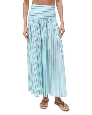 Staud Procida Striped Cover Up Skirt