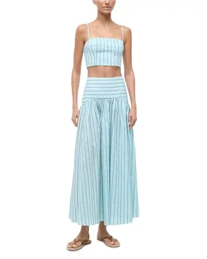Staud Procida Striped Cover Up Skirt