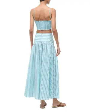 Staud Procida Striped Cover Up Skirt