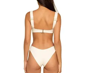 MONTCE Lulu Bikini Bottoms - Cream Rib