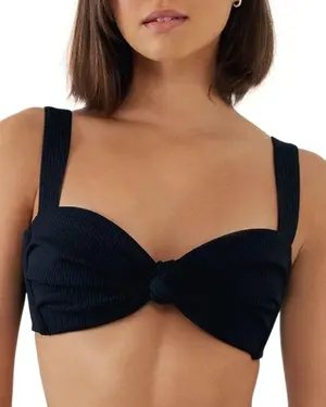 MONTCE Hayden Bikini Top - Black Rib