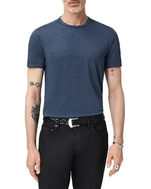 John Varvatos Bale Burnout Short Sleeve T-shirt - Oiled Blue