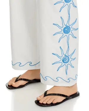 Rails Emmie Printed Pants - Sun Embroidery