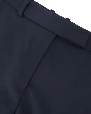 REISS Gabi Wide Leg Trousers - Navy