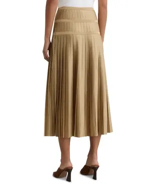 REISS Eva Pleated Midi Skirt