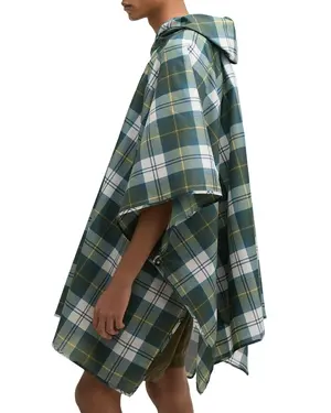 Barbour Tartan Hooded Poncho