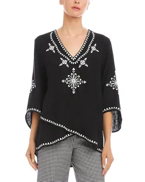Karen Kane Asymmetrical Crossover Hem Top