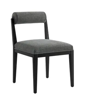 MODWAY Kai Fabric Dining Chair - Charcoal Black
