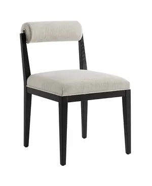 MODWAY Kai Fabric Dining Chair Linen Black