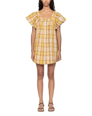 Sea Plaid Mini Dress