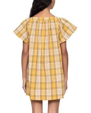 Sea Plaid Mini Dress