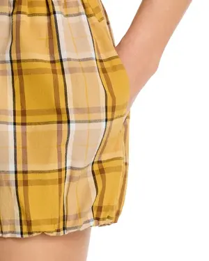 Sea Copeland Plaid Cotton Shorts