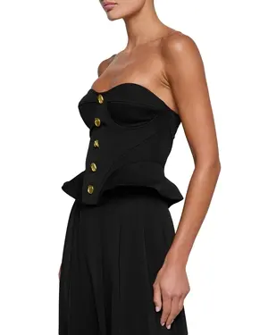 L'Agence Anna Structured Peplum Corset Top