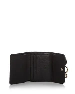 Chloé Alphabet Leather Trifold Wallet - Black
