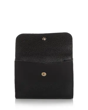Chloé Alphabet Leather Trifold Wallet - Black