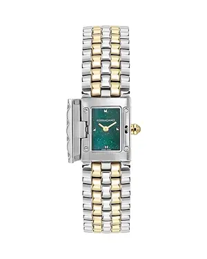 FERRAGAMO Secret Bracelet Watch, 18.5 X 30mm - Two Tone/green