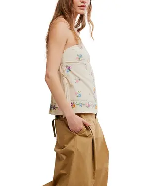 Free People Doily Days Strapless Top - Cream Combo