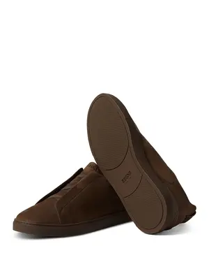 Zegna Triple Stitch Secondskin Sneakers - Dark Brown