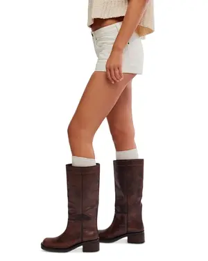 Free People Cali Cuffed Shorts - Soft White