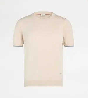 TOD'S T-shirt In Cotton Knit - Beige