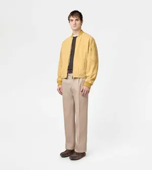 TOD'S Aviator Bomber Jacket In Pashmy Suede
